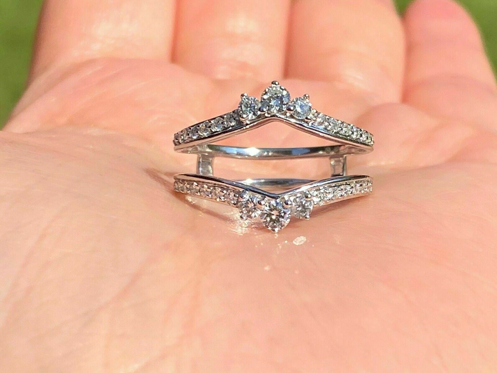 14K White Gold Plated Sterling SIlver 2Ct Lab Created Round Diamond ...