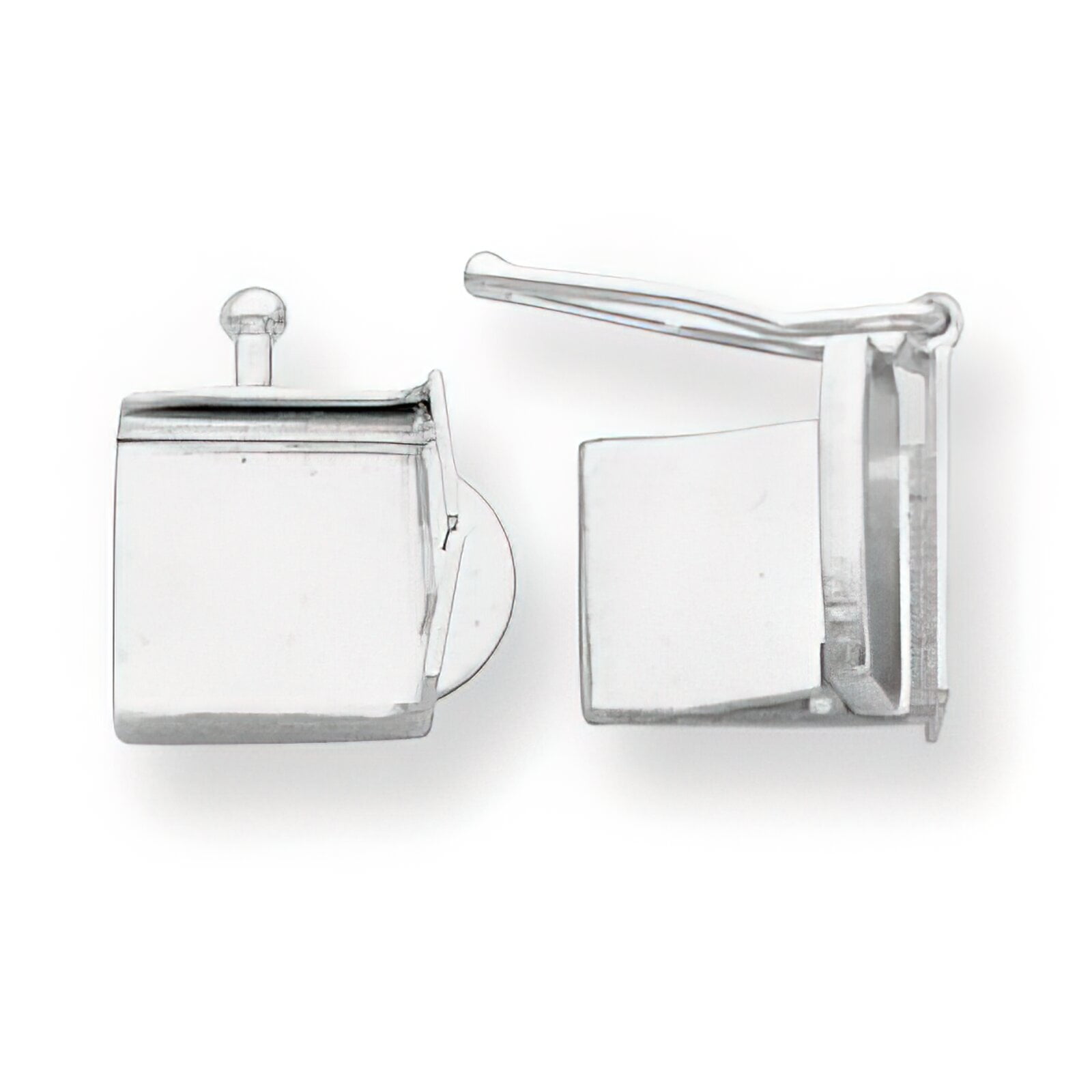 14K White Gold Push Button Box Clasp Replacement Tongue (3.25Mm To 10 ...