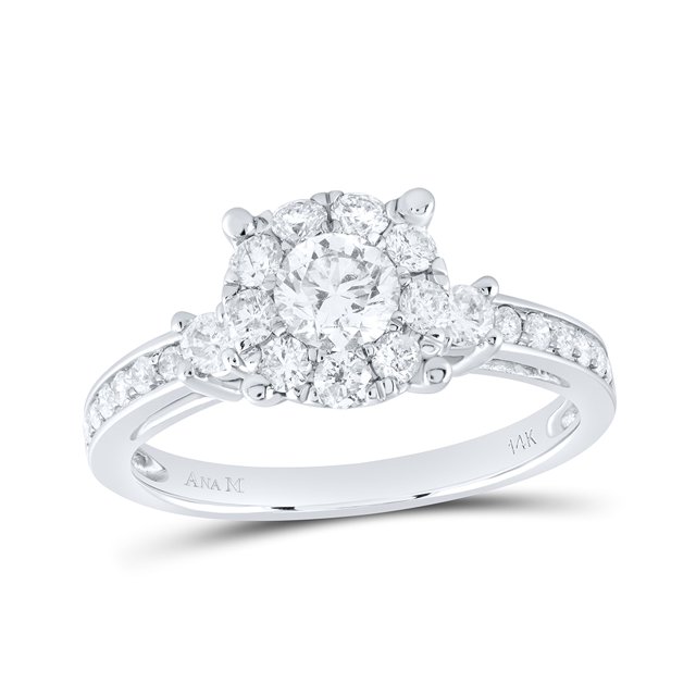 14K White Gold Round Dia. Solitaire Wedding Engagement Ring 1ctw, Women ...