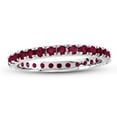 14K White Gold Ruby Eternity Band Ring - Walmart.com
