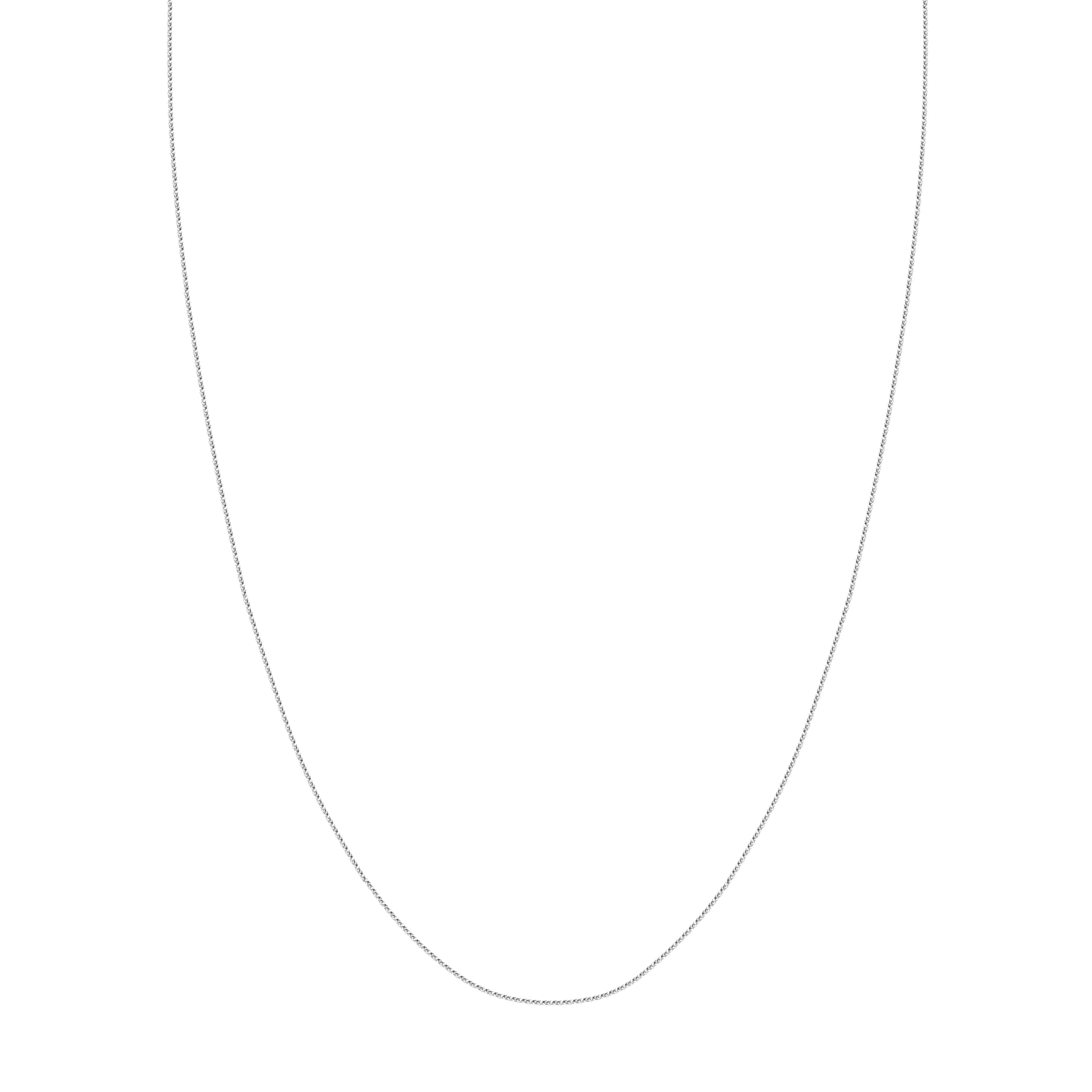 14K White Gold Women's 18" 0.85mm Diamond Cut Square Triple Wheat Chain ...