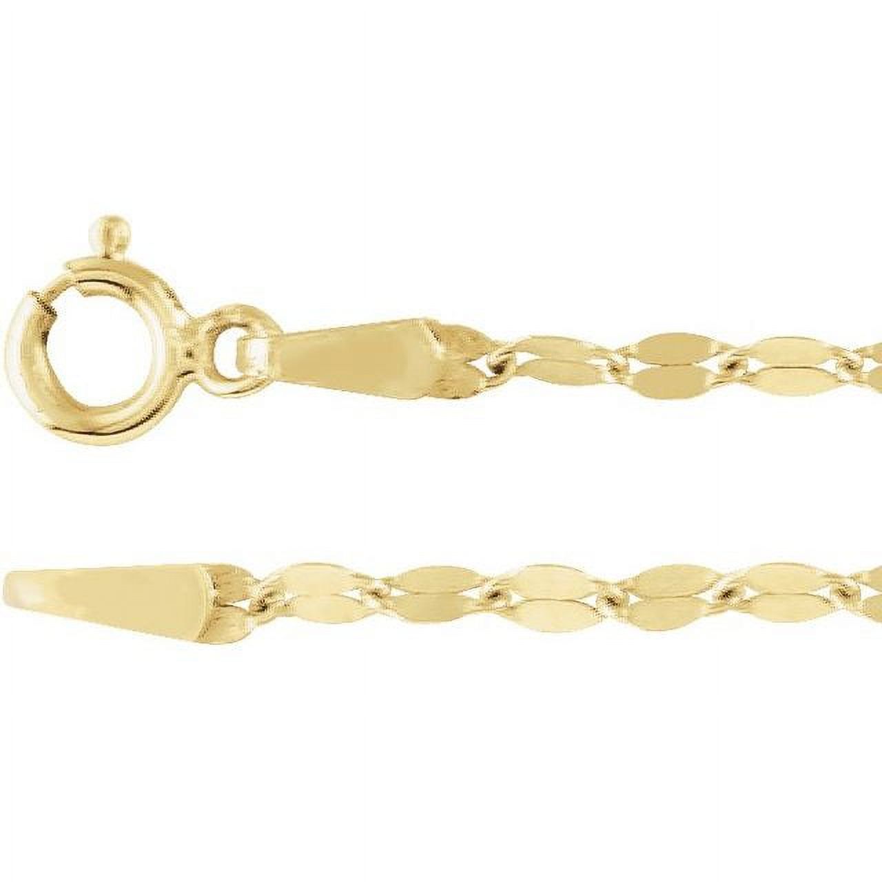 14K Yellow 1.9 mm Keyhole 7" Chain CH1210:100:P - Walmart.com