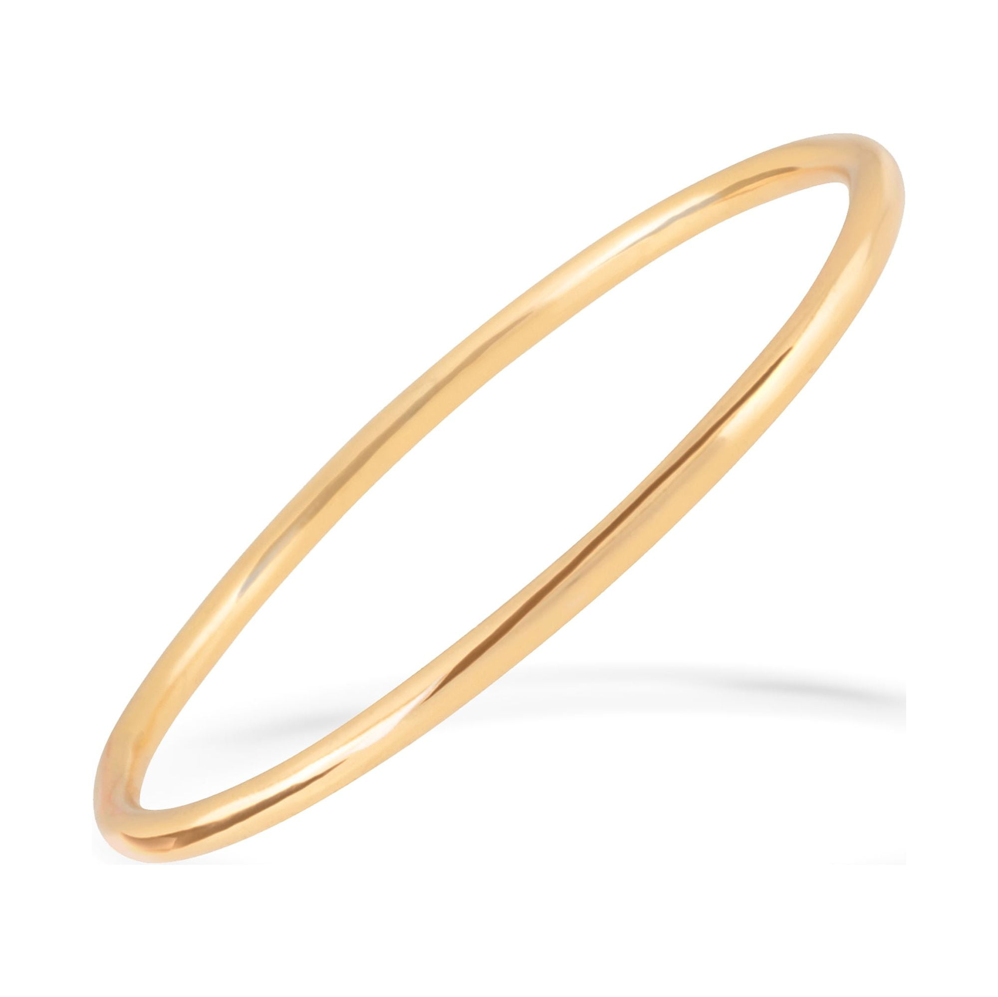 14K Yellow Gold 0.75MM - 1MM Polished Stack Band Ring for Women ...