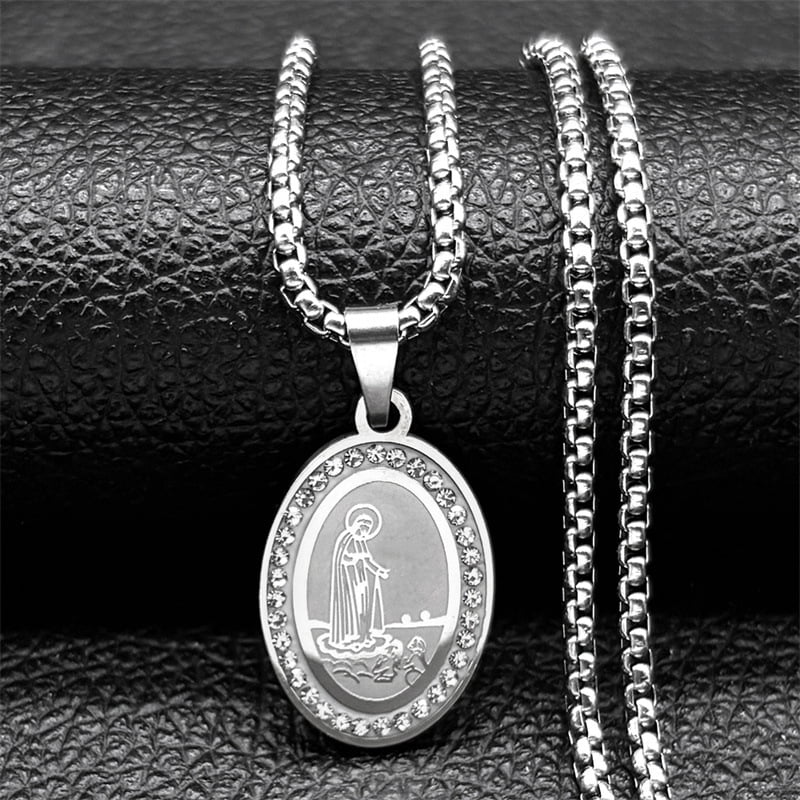 14K Yellow Gold Christian Jesus Christ Pendant Necklace for Women Men's ...