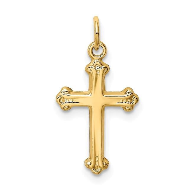 14K Yellow Gold Cross Charm - Walmart.com