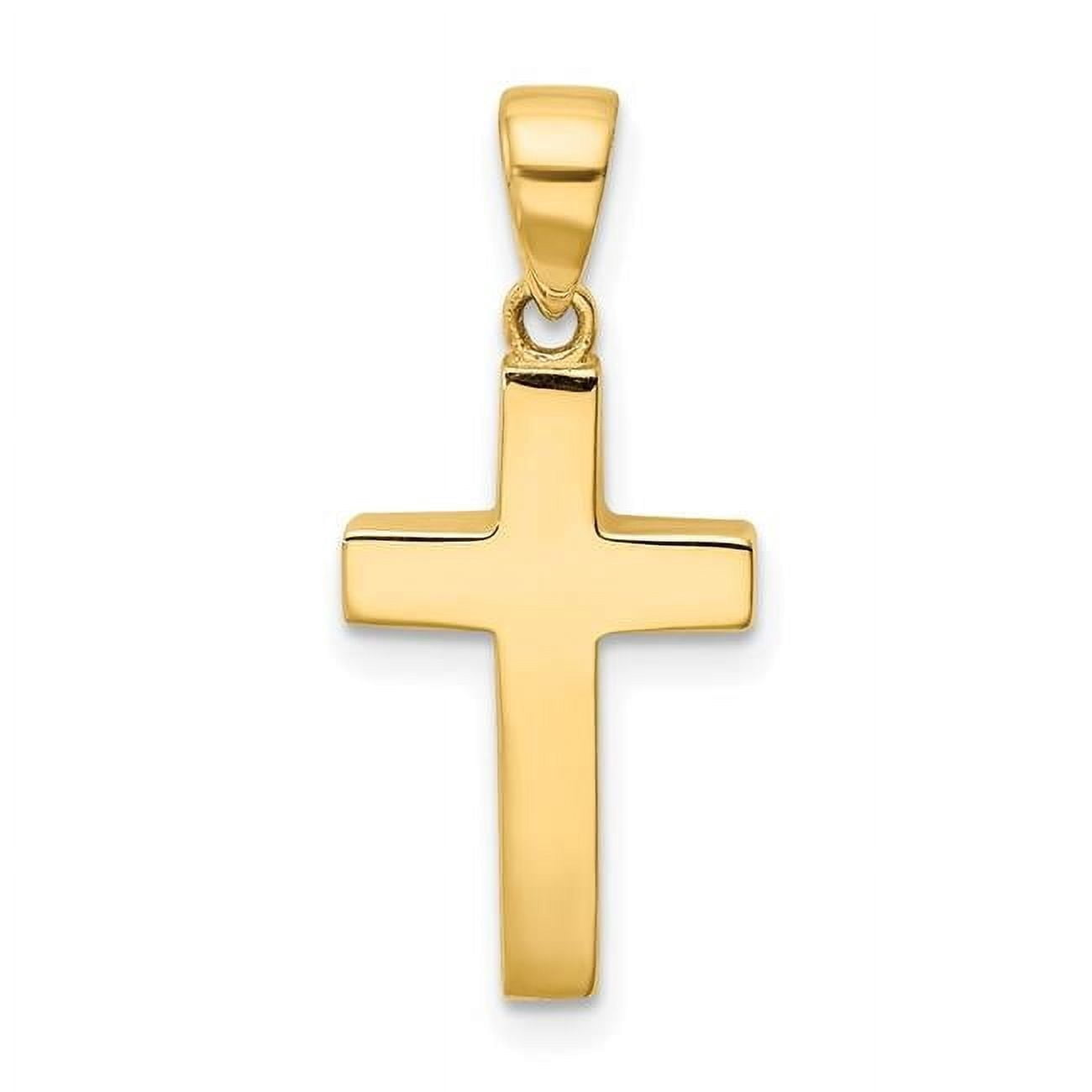 14K Yellow Gold Cross Pendant - Walmart.com