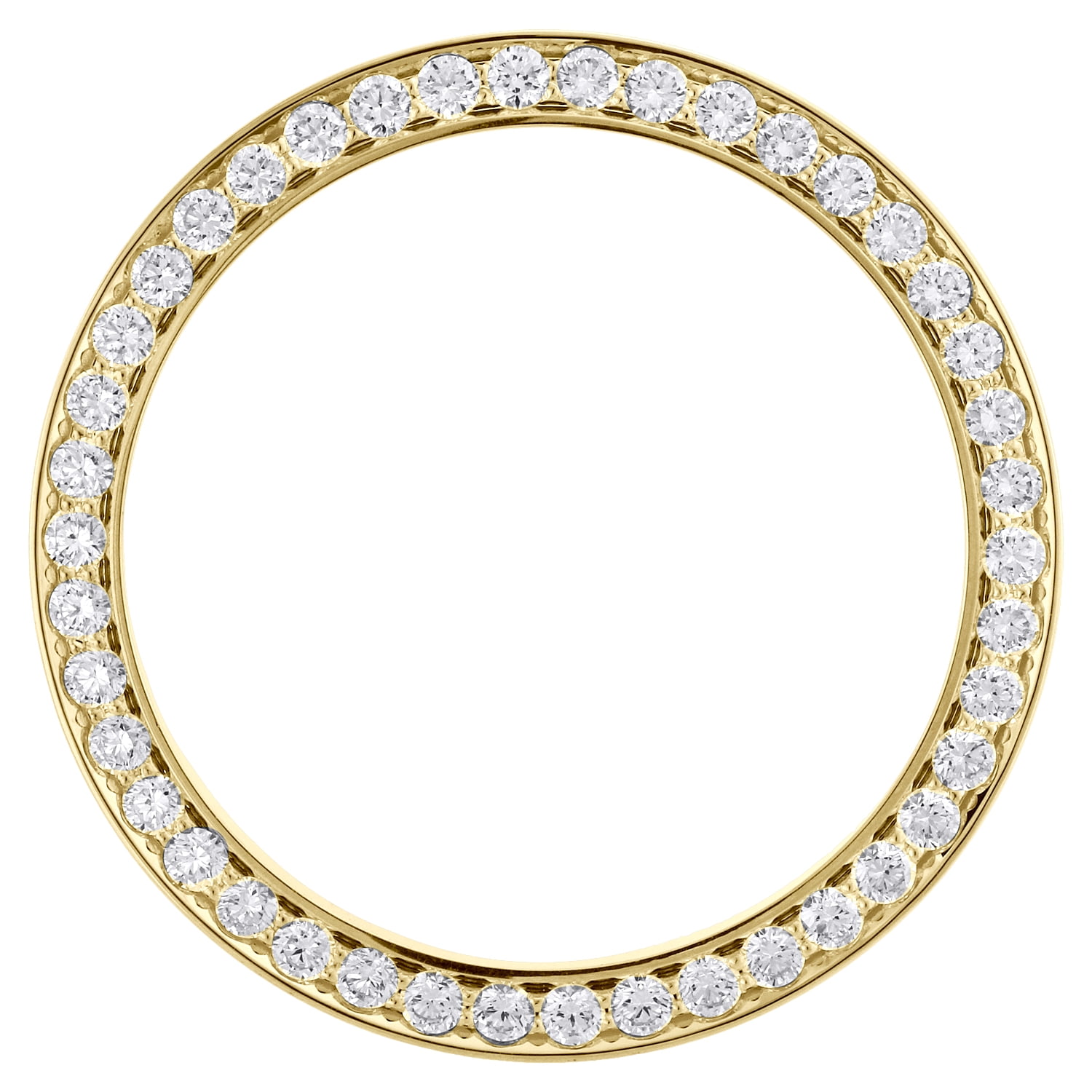 14K Yellow Gold Diamond Watch Bezel 126333 DateJust 41 Rolex 7 Points 3 ...