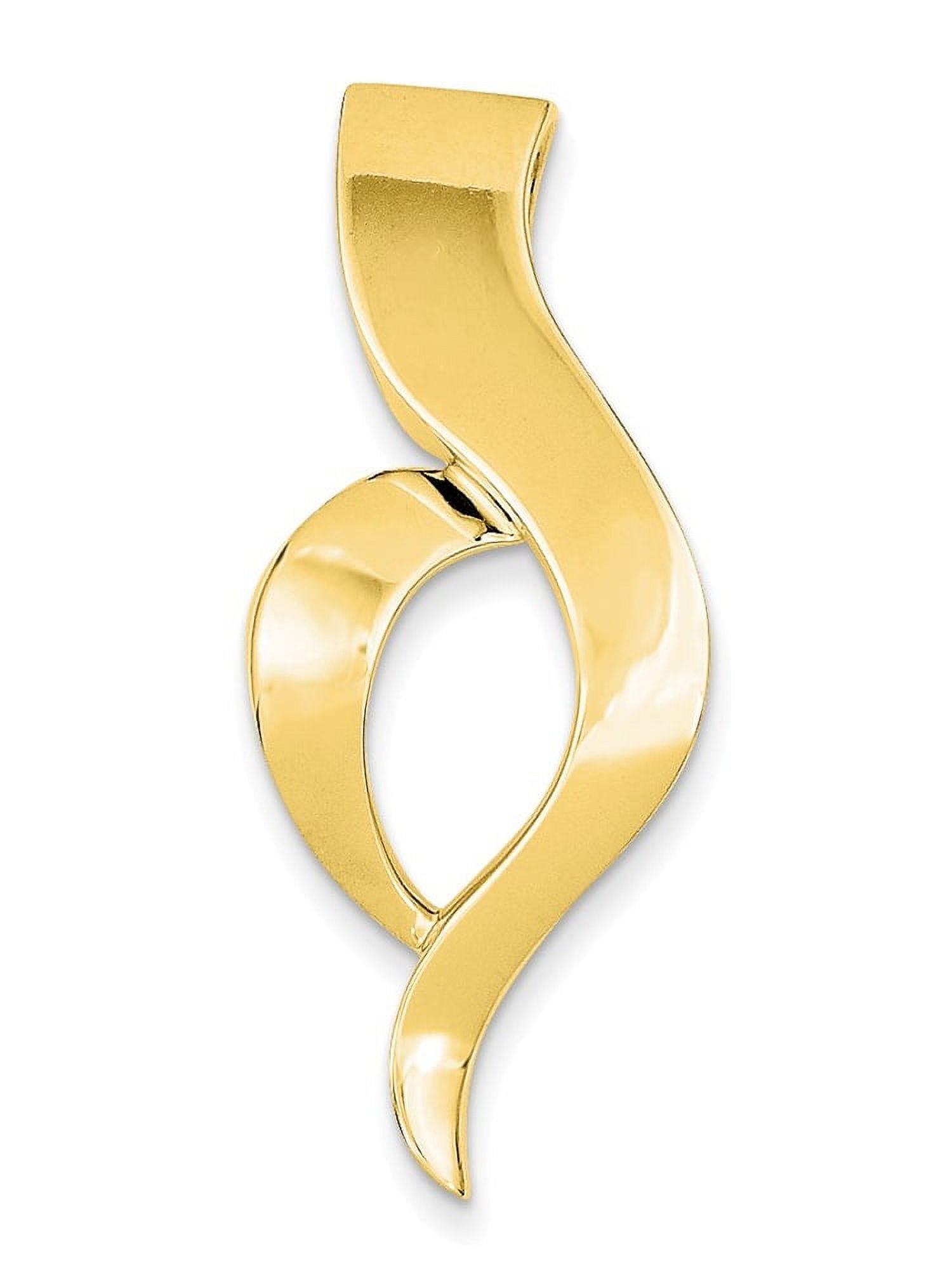 14K Yellow Gold Fancy Omega Slide (43mm x 17mm) - Walmart.com