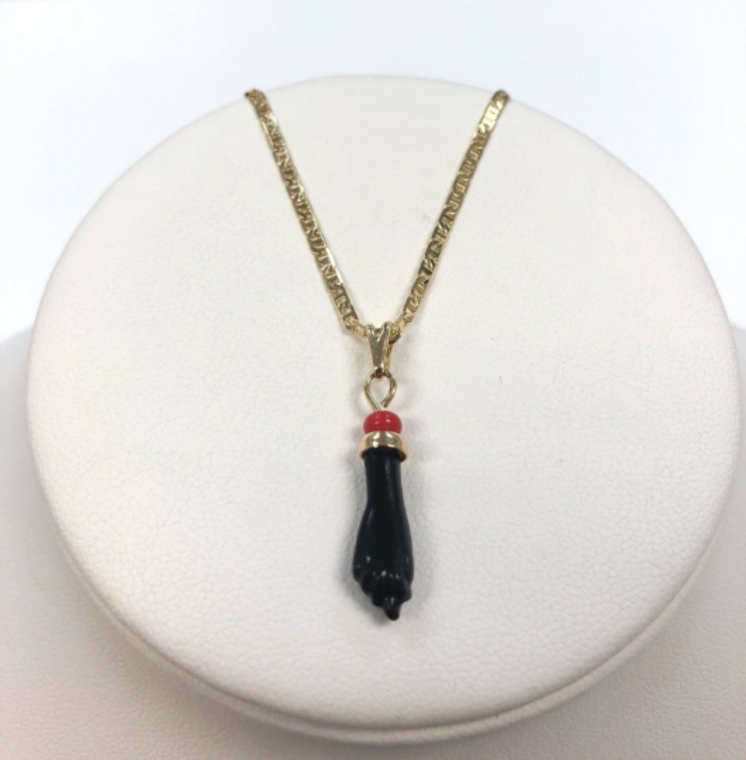 14K Yellow Gold Filled Azabache Necklace For Protection 16" 18" 20 ...