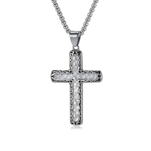 14K Yellow Gold Golden Color Cross Pendant Necklace for Women Charms ...