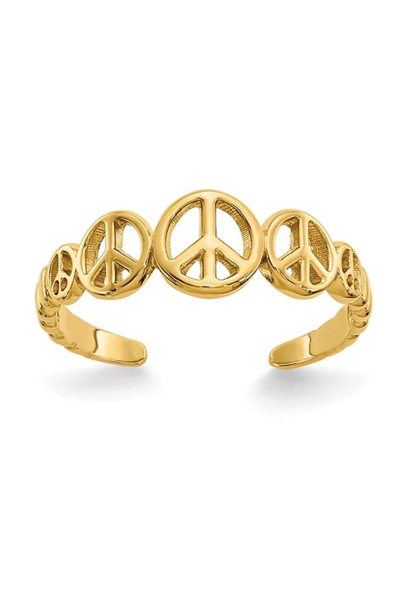 Gold Peace Sign Ring