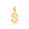 14K Yellow Gold Personalized Letter "A-Z" Initial Satin Finish Pendant ...