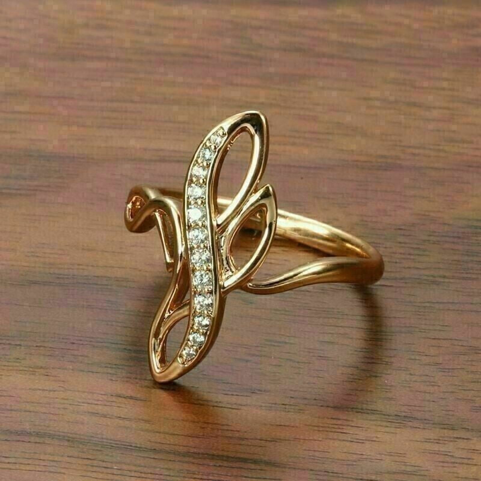 14K Yellow Gold Plated 2Ct Round Cut Simulated Diamond Unique Charm ...