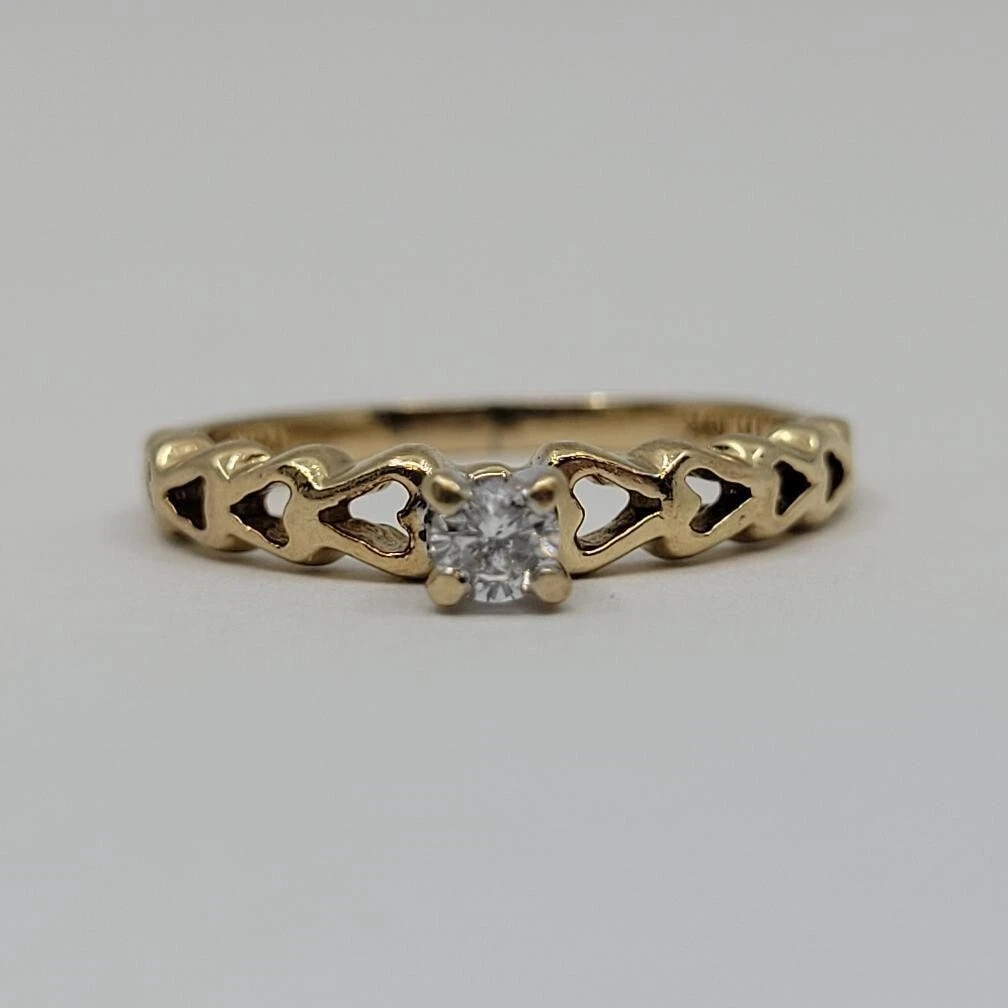 14K Yellow Gold Plated 925 Silver 1.00CT Round Cut Simulated Diamond ...