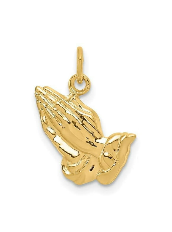 Praying Hands Charm Gold