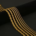 14K Yellow Gold Real Solid Rope Chain Necklace Diamond Cut Real Men ...