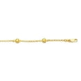JewelStop 14K Yellow Gold Shiny Rolo Chain Link Puffed Heart Bracelet ...