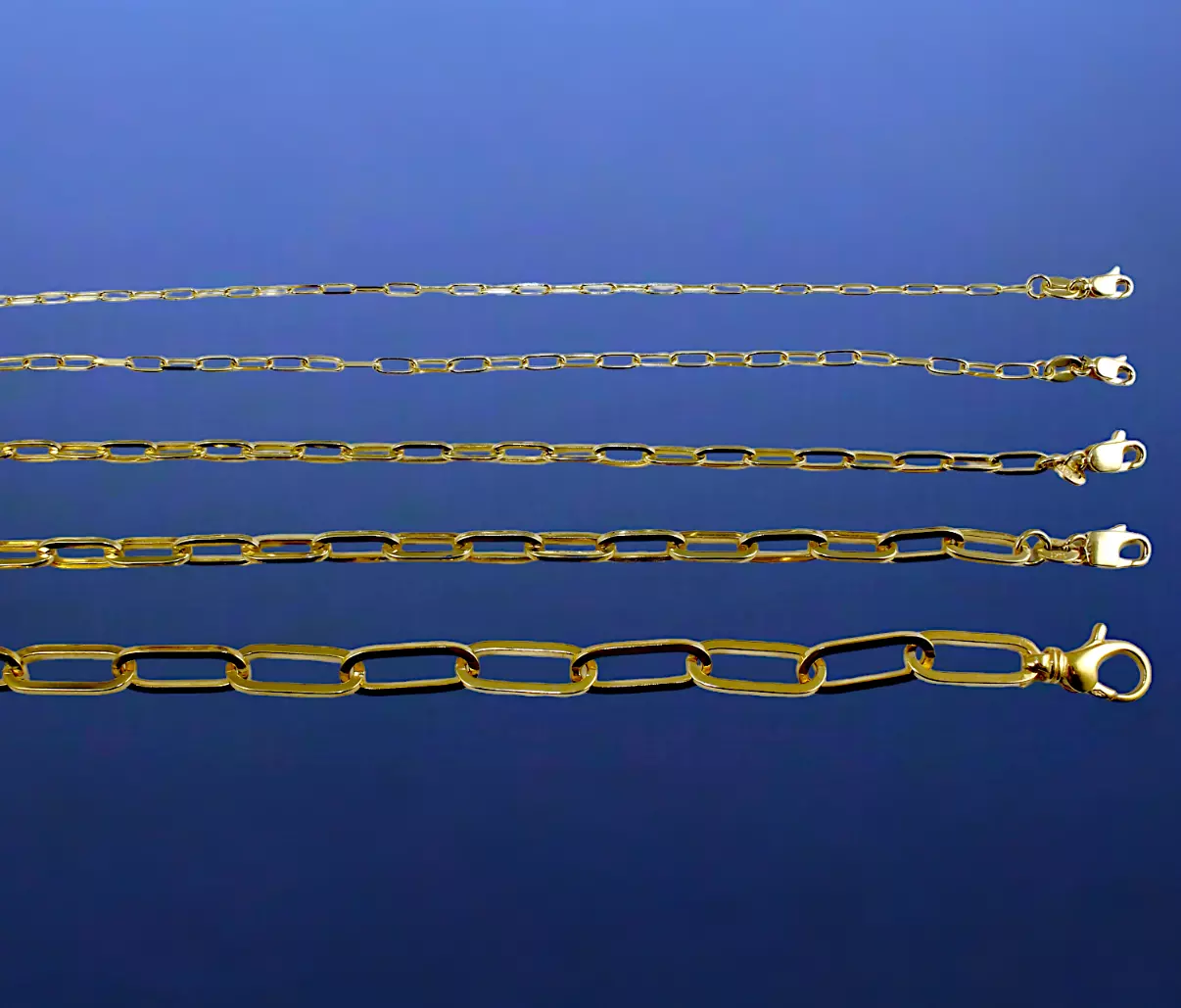 14K Yellow Gold Solid Oval Paperclip Link Chain Necklace 11.00g | 3.5mm ...