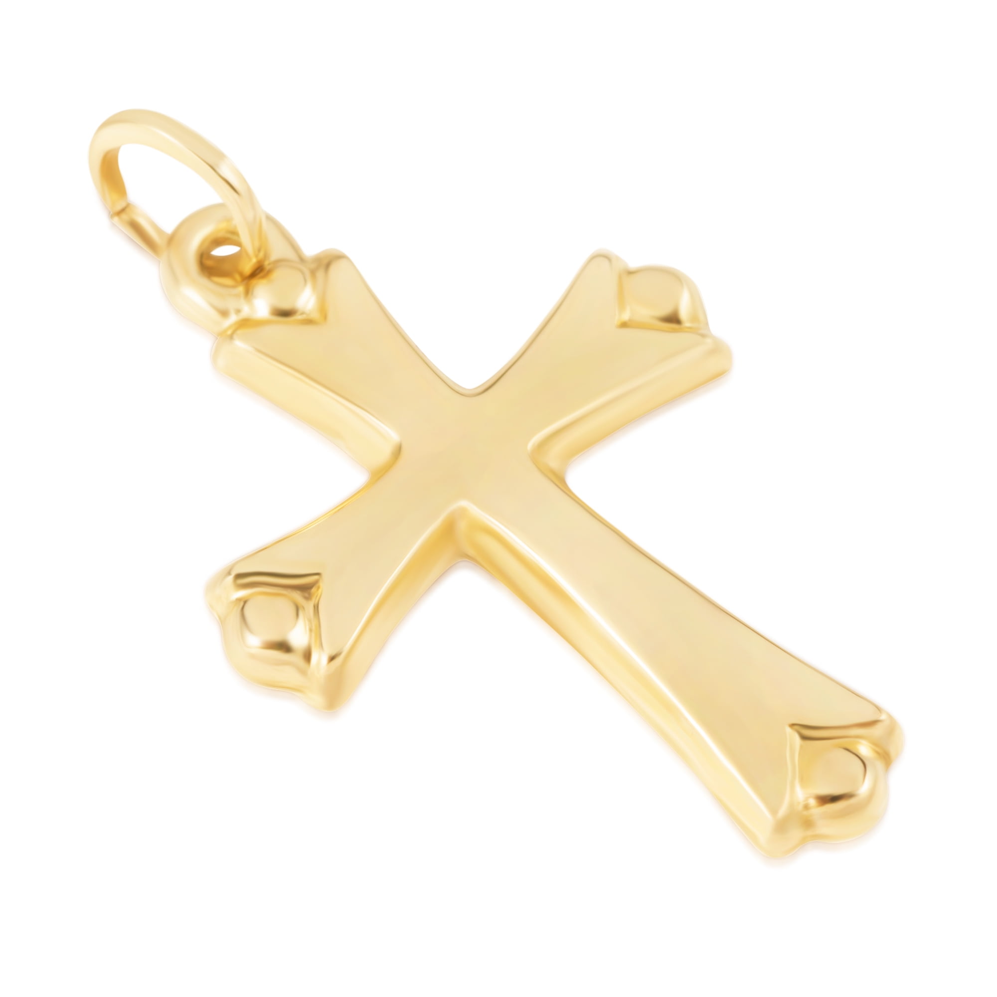 14K Yellow Gold Solid St Thomas Cross Pendant/Charm, Crucifix Jesus ...