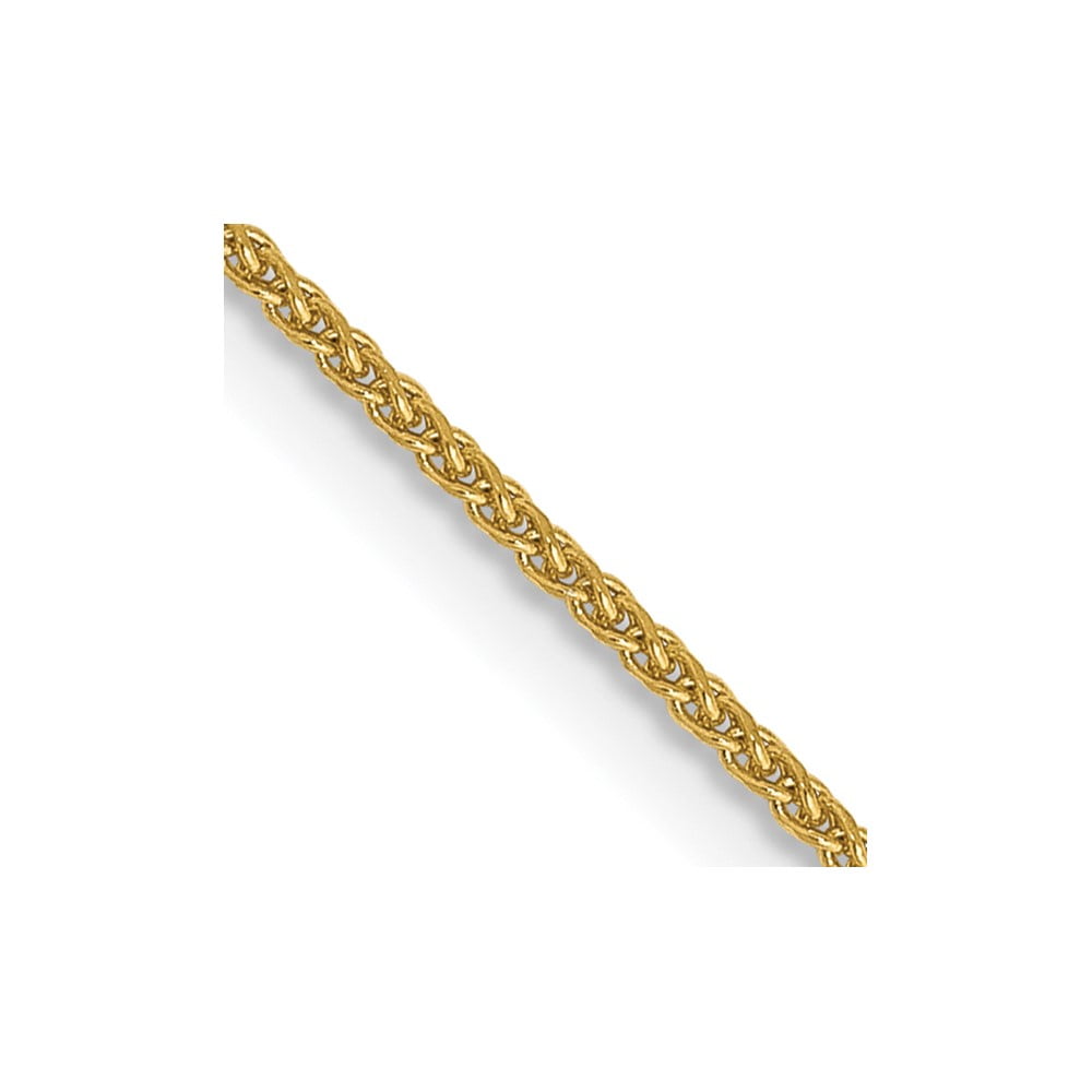 14K Yellow Gold Spiga Wheat Chain Necklace 20 inch 1.05 mm Diamond-cut ...