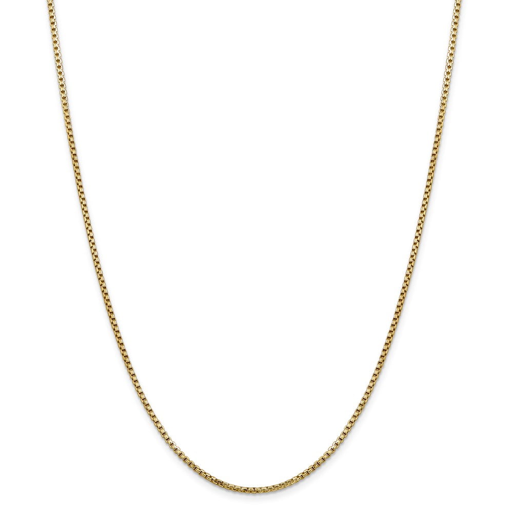 14K Yellow Gold chain Box 16 in 1.75 mm 1.75mm Hollow Round - Walmart.com