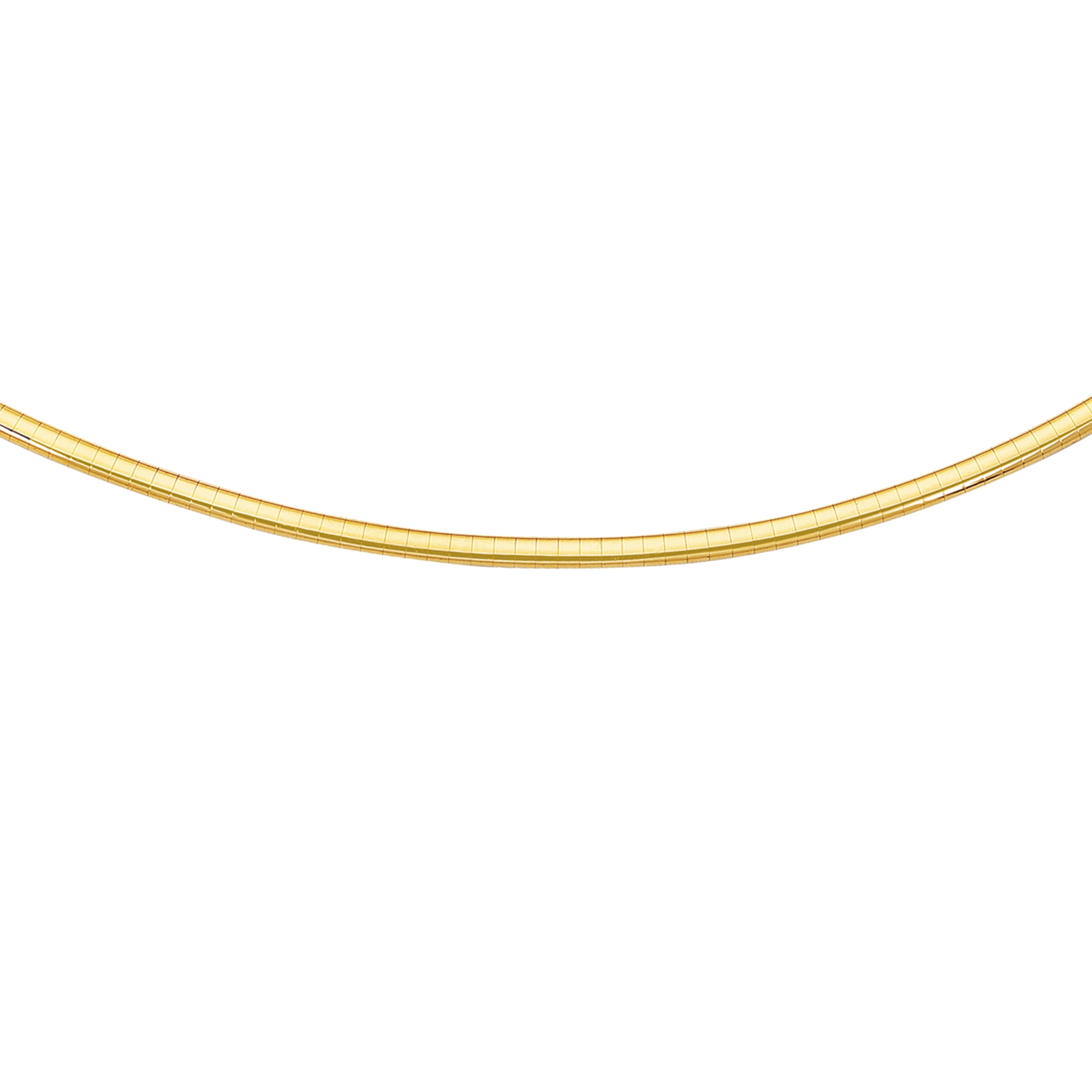 14K Yellow Solid Gold Classic Omega 3mm Chain 16" long Diamond Cut ...