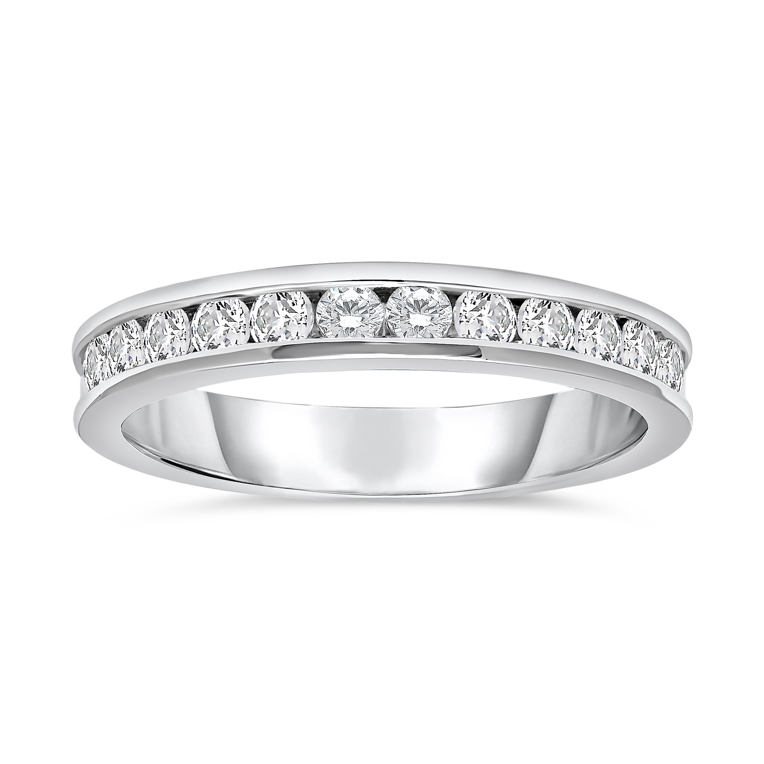 14KT 1/2CTW Lab Grown Diamond Diamond Channel Wedding Band - Walmart.com