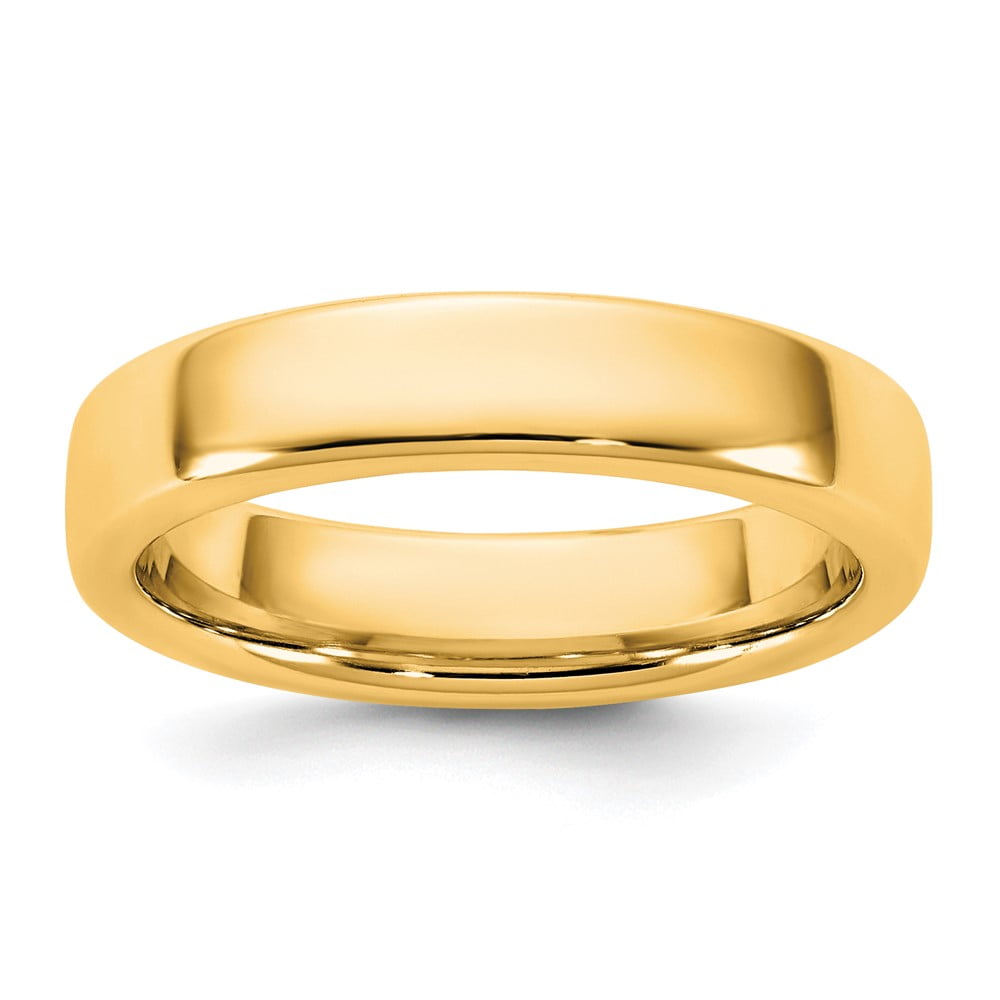 14KY 4.5mm European Comfort Fit Band Size 10 - Walmart.com