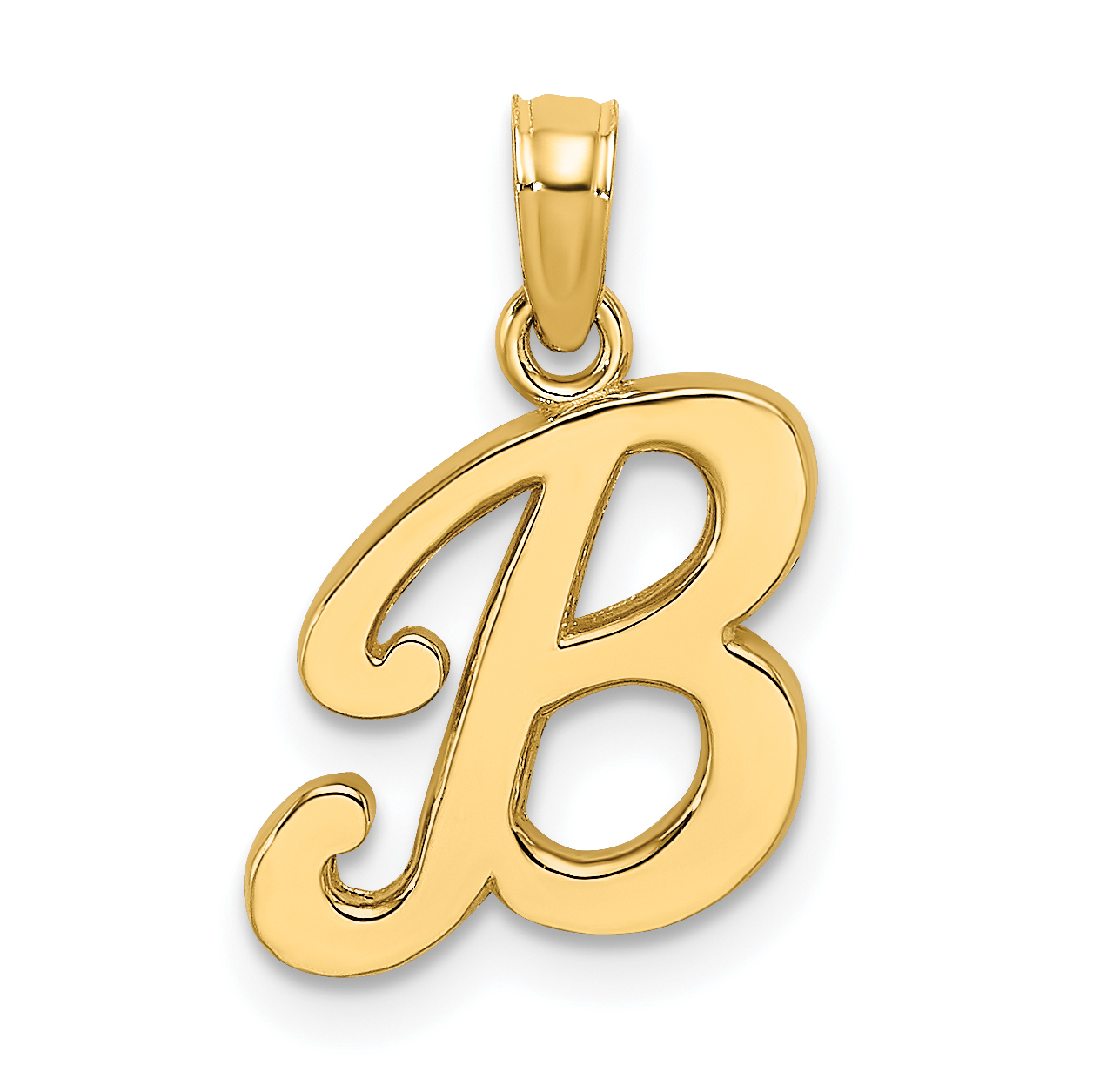 14KY Script Letter B Initial Pendant K6422B - Walmart.com
