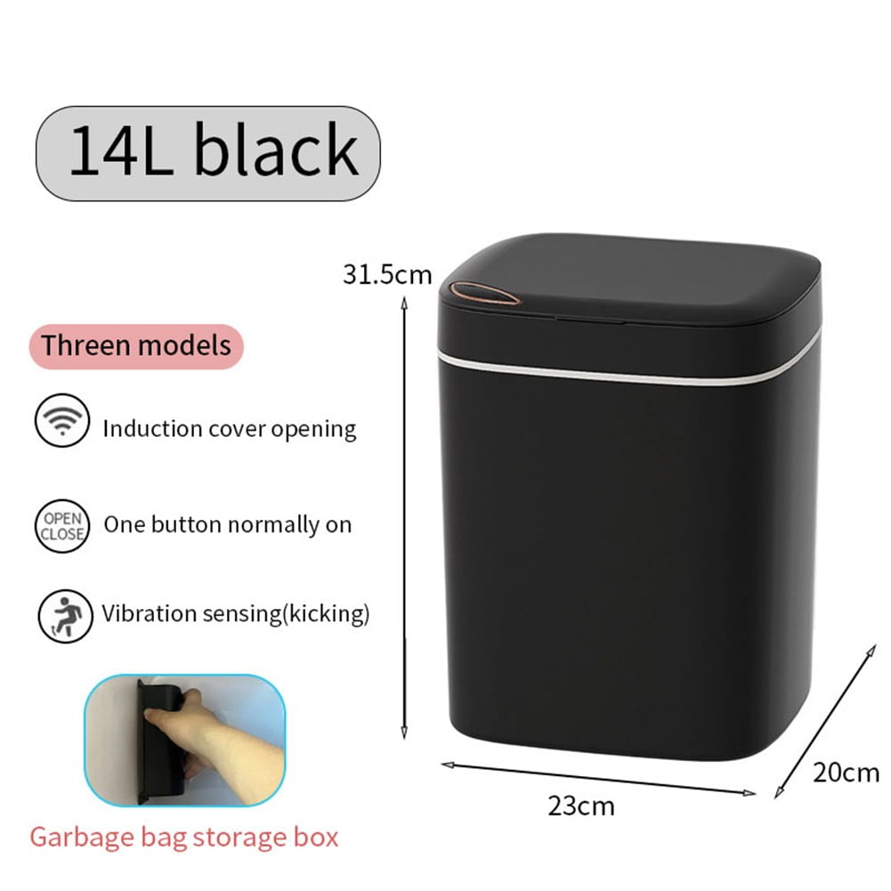 14L Automatic Sensor Trash Can Touch Control for Kitchen, Bathroom ...