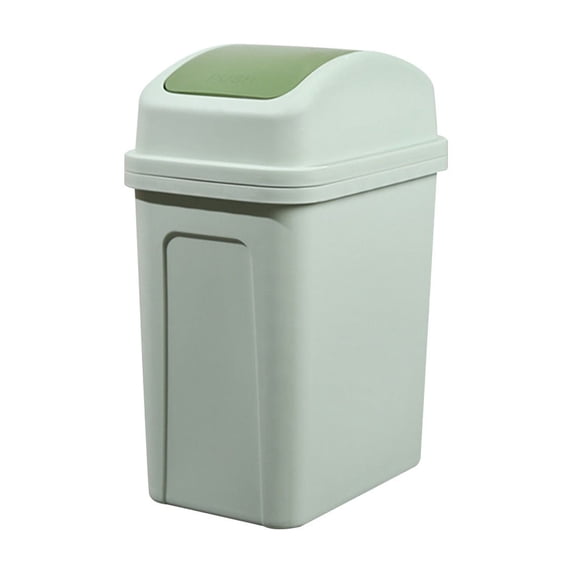14L Press-Top Plastic Trash Can, Torqee Waste Bin With Hinged Lid ...