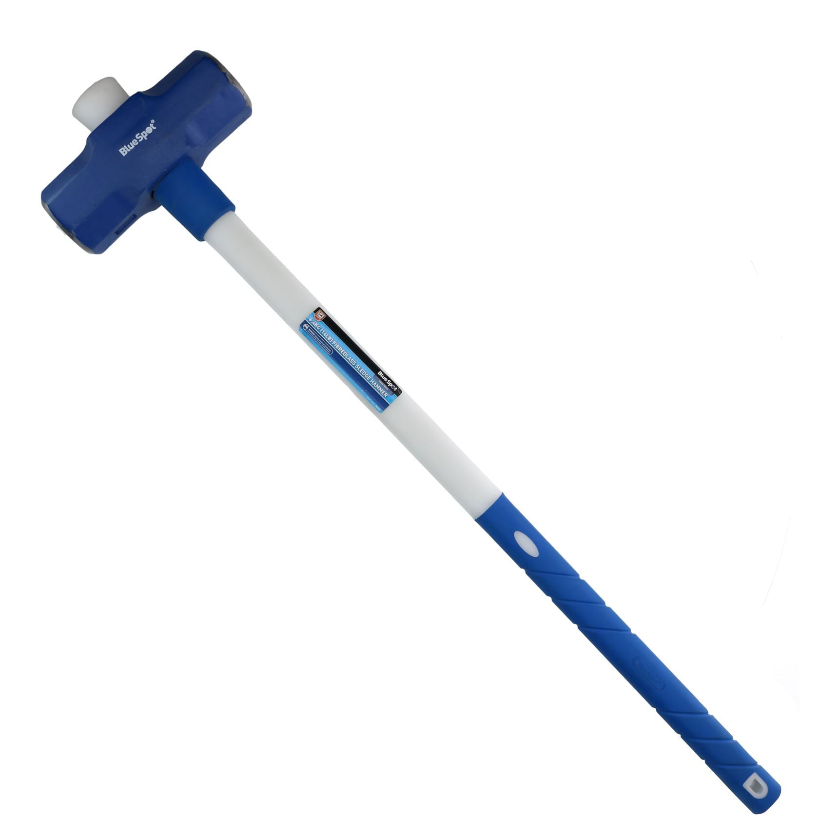 14Lb / 6.4kg Sledge Hammer With Fibreglass TPR Handle Demolition Post ...