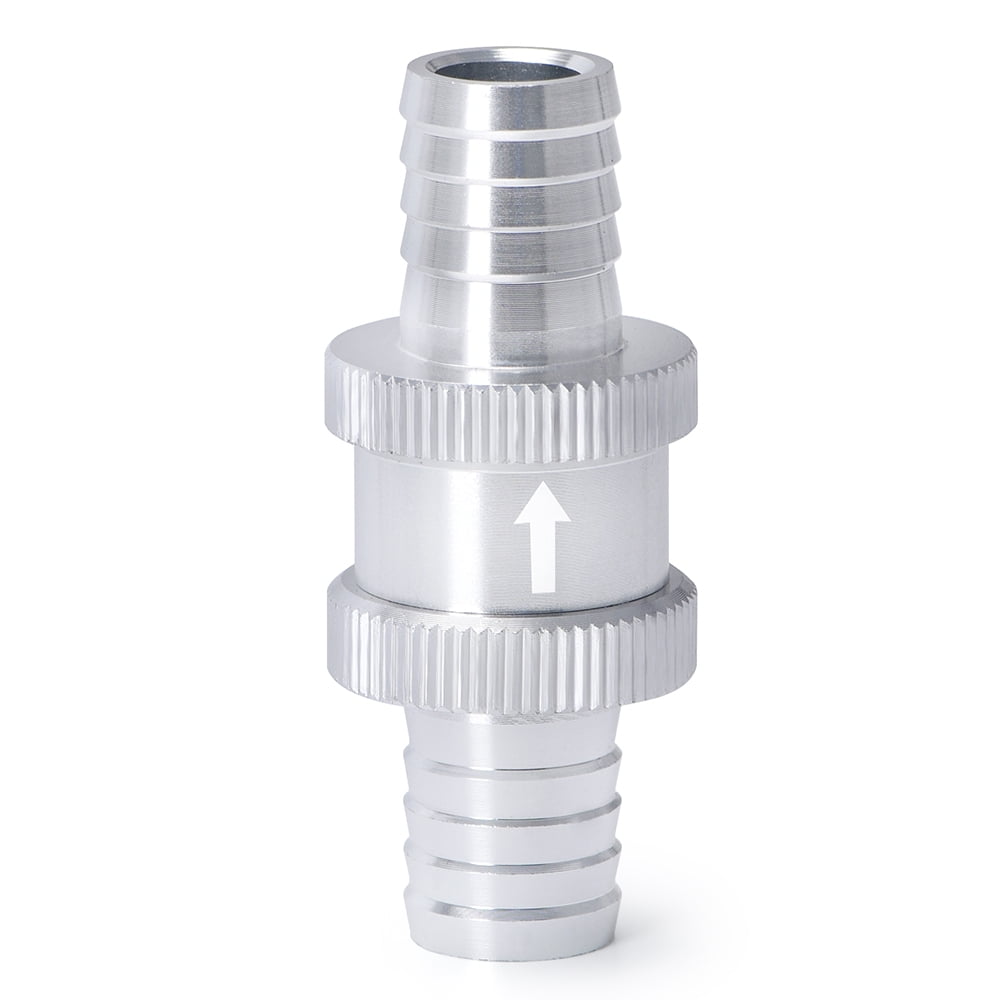 14MM SILVER-Non Return One Way Fuel Check Valve Aluminum Alloy Petrol ...