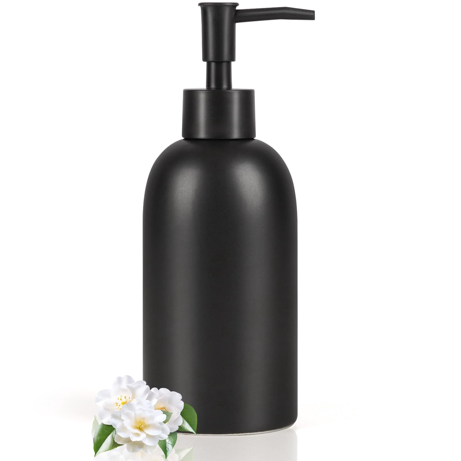 14OZ Ceramic Soap Dispenser Ceramic Soap Pump Dispenser Can Fill Liquid ...