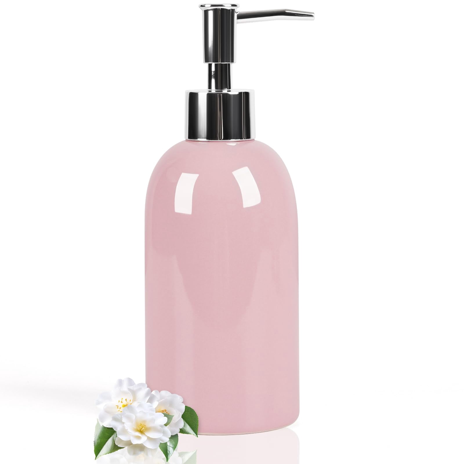 14OZ Ceramic Soap Dispenser Ceramic Soap Pump Dispenser Can Fill Liquid ...
