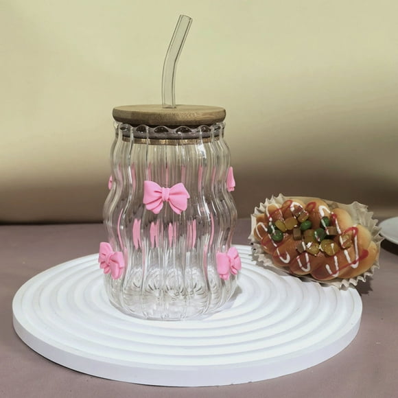 Glass Cups With Bamboo Lids