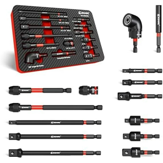 14PC Impact Socket Adapter Set, 1/4",3/8",1/2" Square Drive Socket Adapter,Quick-Release ...