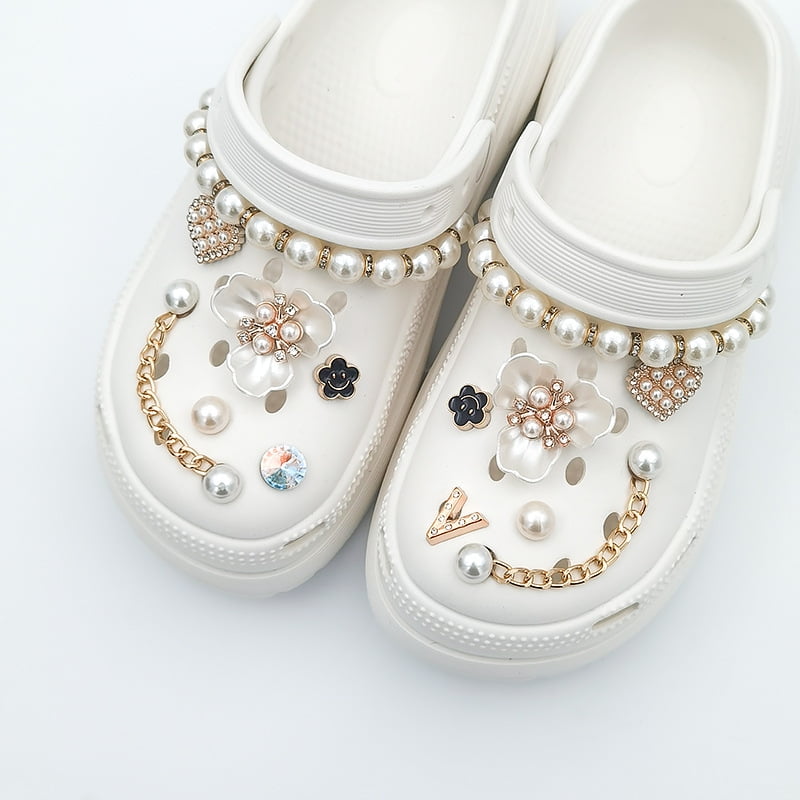 14PCS Flower Shoe Charms for Croc Clog Sandals Bracelets Accessories ...