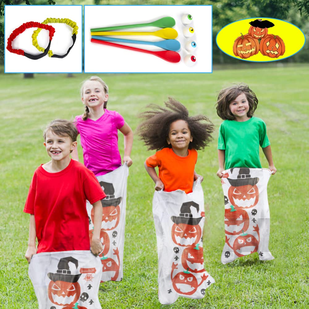 14PCS Potato Sack Race Bags Set, Outdoor Lawn Games Bags, Egg and Spoon ...