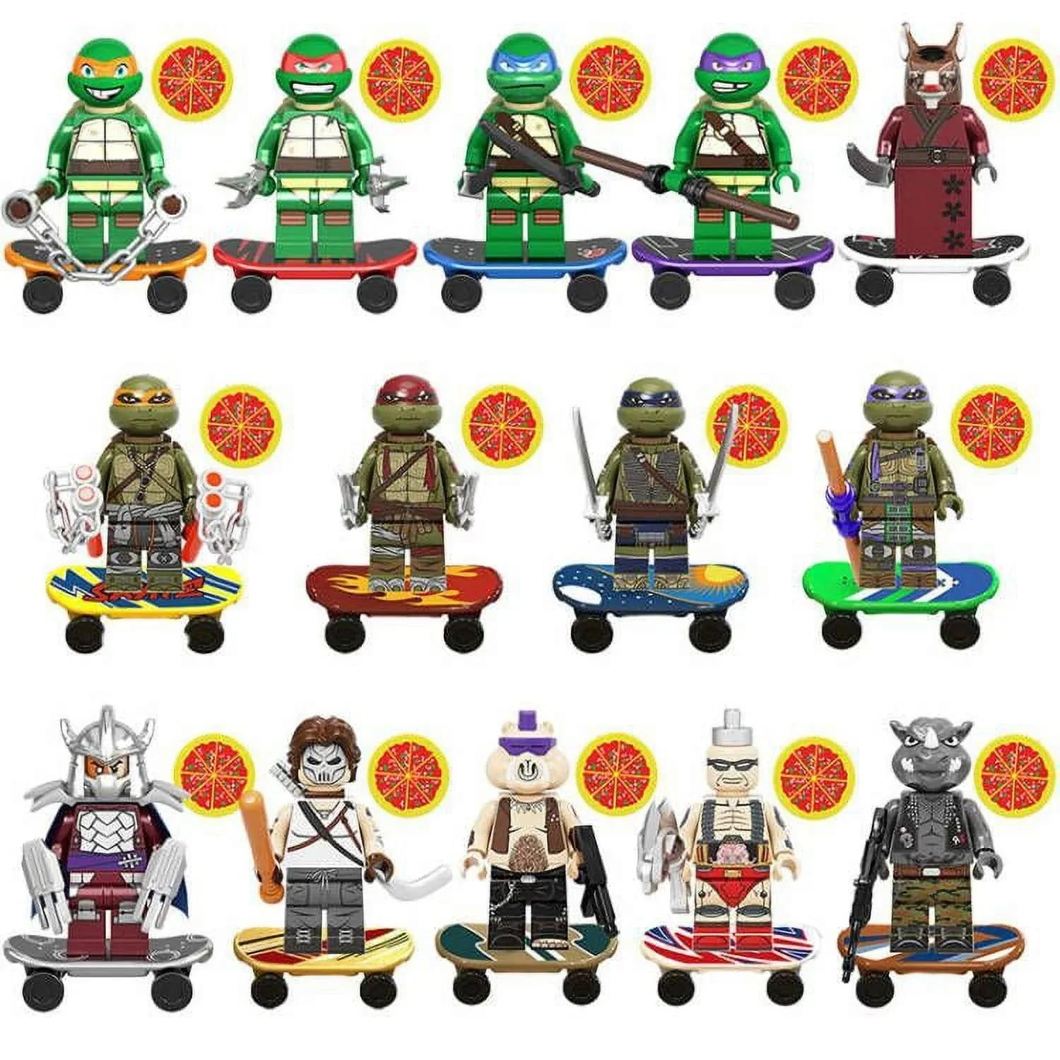 14PCS Teenage Mutant Ninja Turtles Battle Minifigures Set – Anime Hero ...