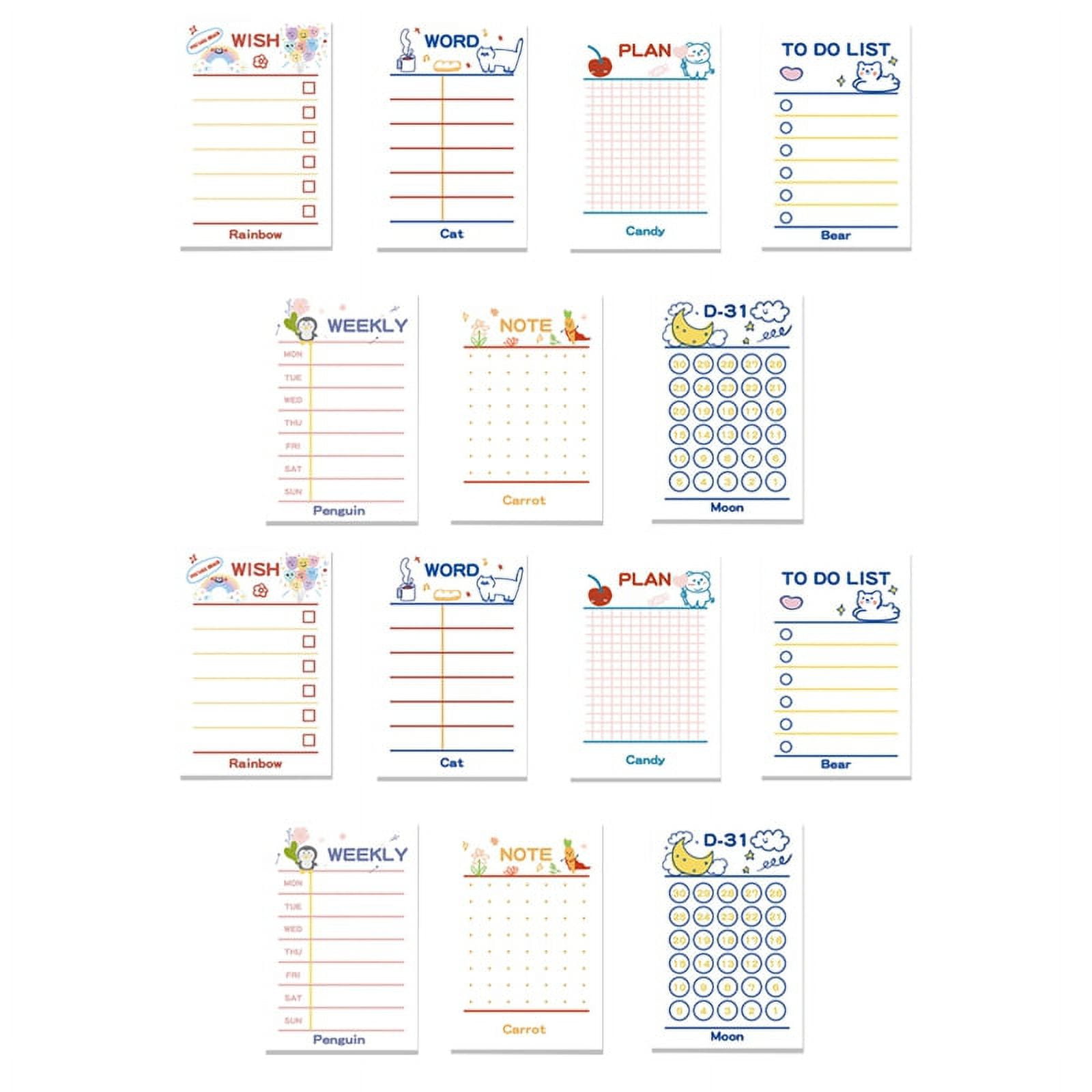 14Pack to Do List Notepad Cute 9X6 to Do List Planner Sticky Notes ...