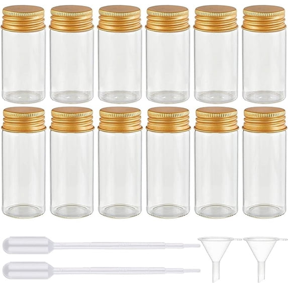 14Packs 1oz Glass Sample Bottles Vials Mini Glass Essential Oils ...