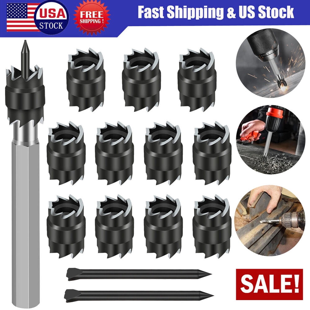 14Pcs 3/8" Double Sided Rotary Spot Weld Cutter Remover Drill Bits Cut ...