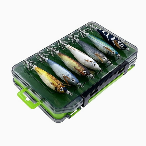 14Pcs 9g Fluorescent Squid Jig Shrimp Lures Baits Squid Jig Glow Jig ...