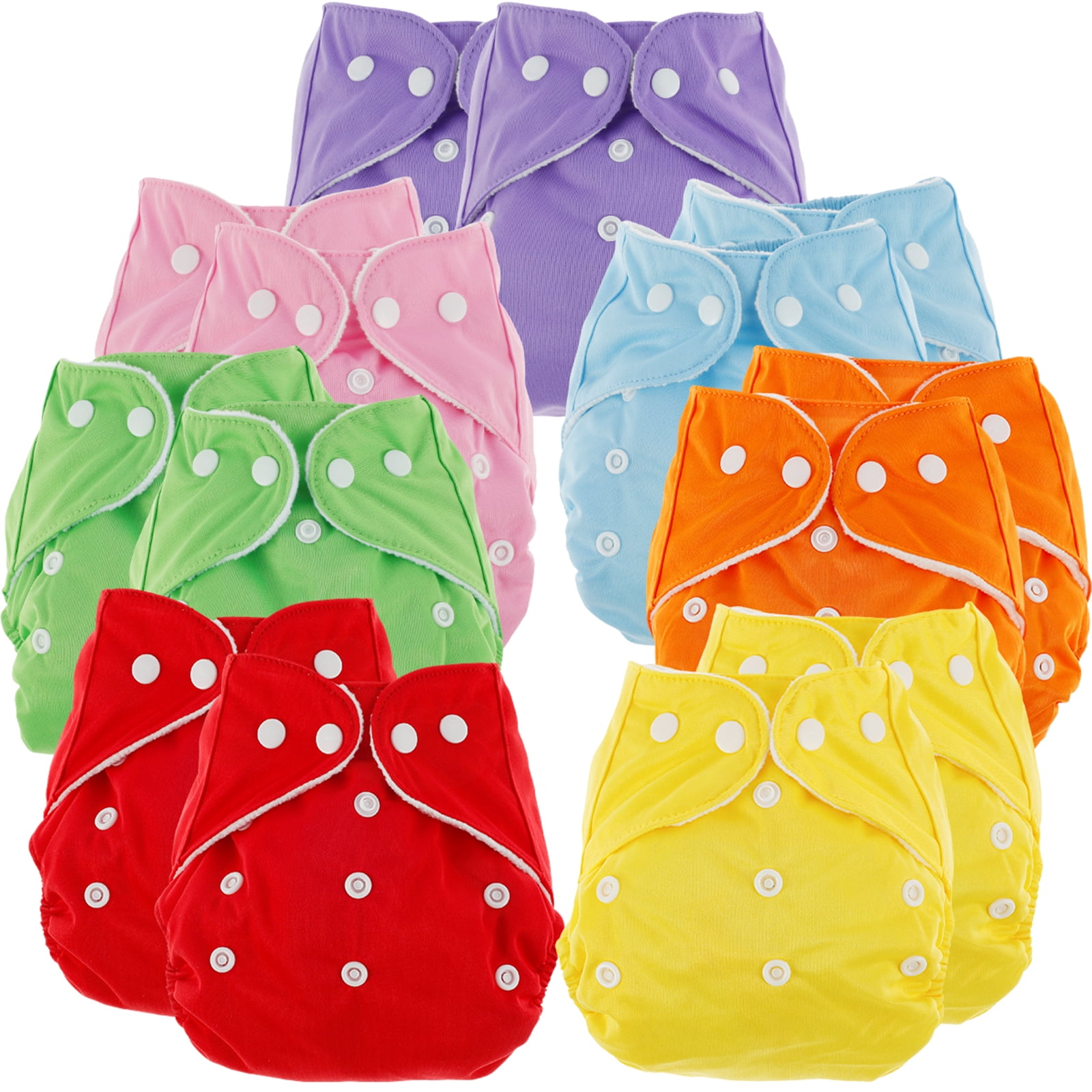 14Pcs Baby Cloth Diapers Reusable Washable Baby Cloth Nappies ...