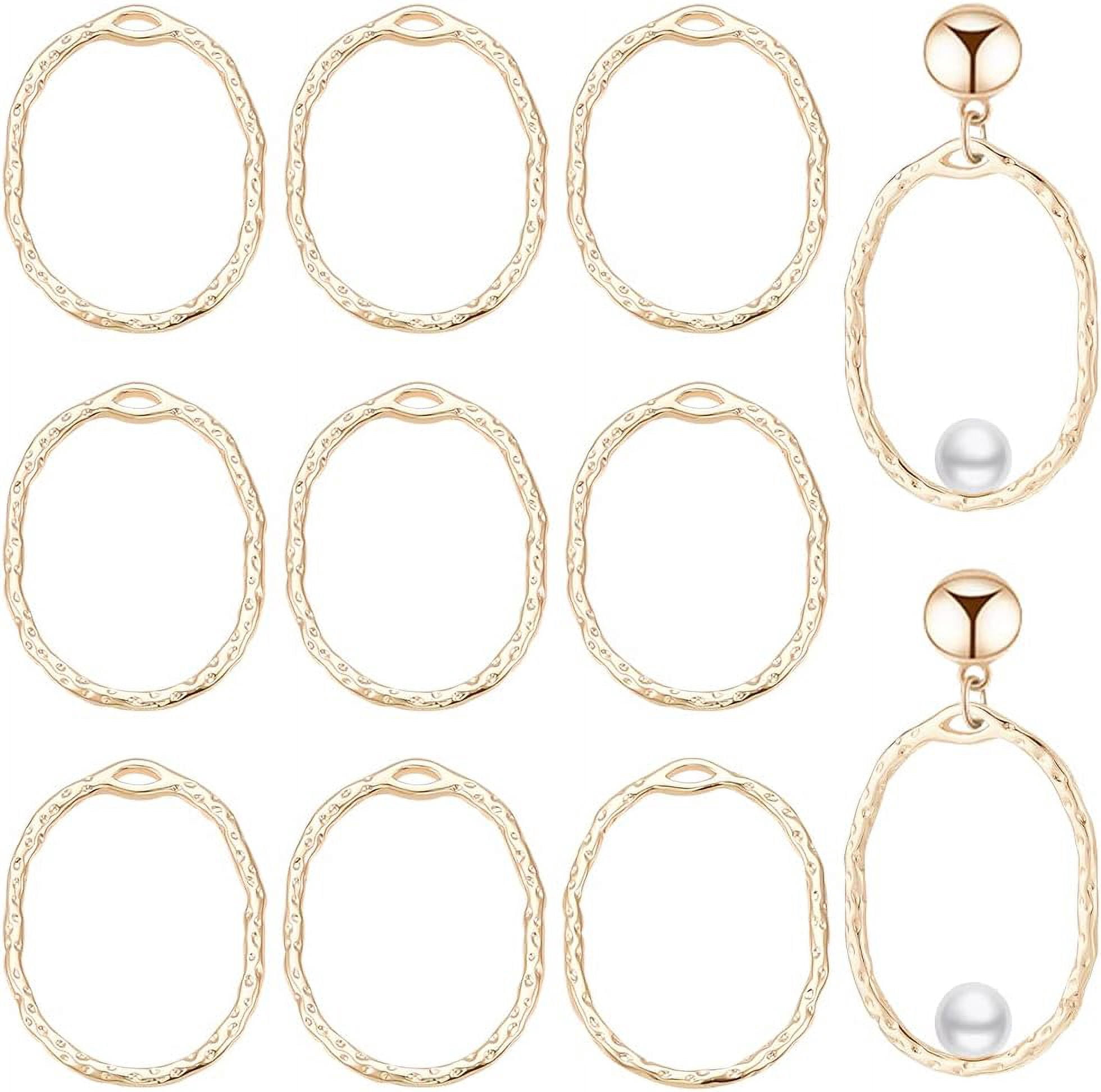14Pcs Brass Open Back Bezel Pendants For DIY UV Resin Epoxy Resin ...