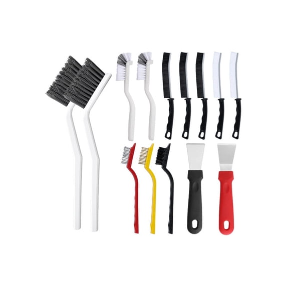 14Pcs Crevice Cleaning Brush Set, V Shape Hard Bristle Scrub Brushes ...