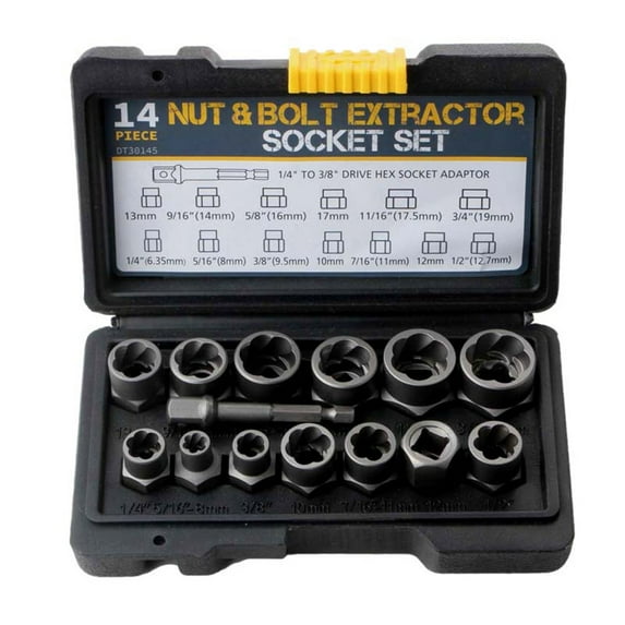 14Pcs Extraction Socket Bolt Nut Remover Extractor Tool Damaged Bolts - Walmart.com