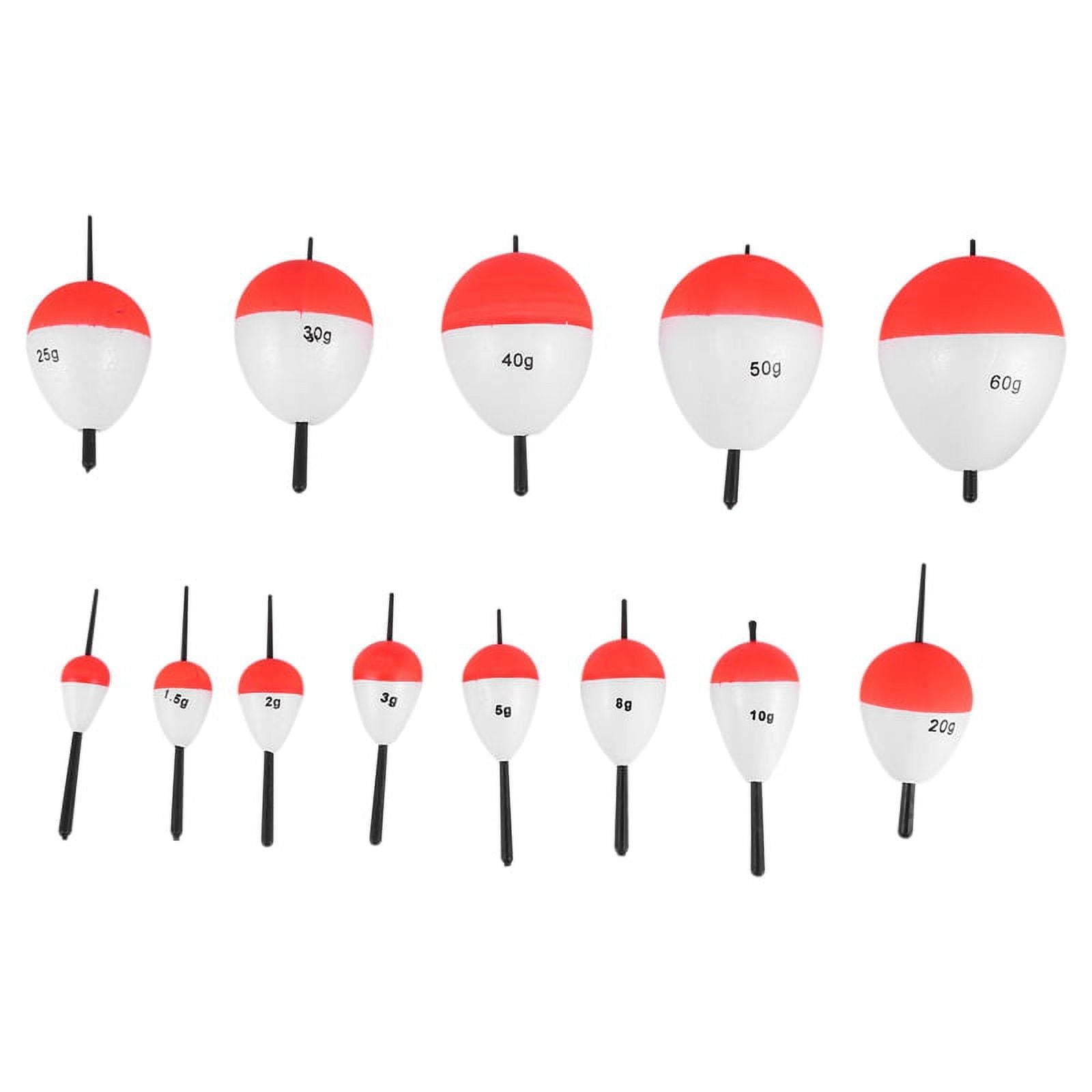 14Pcs Fishing Floats Fishing Accessory with White Red Sticks - Walmart.com