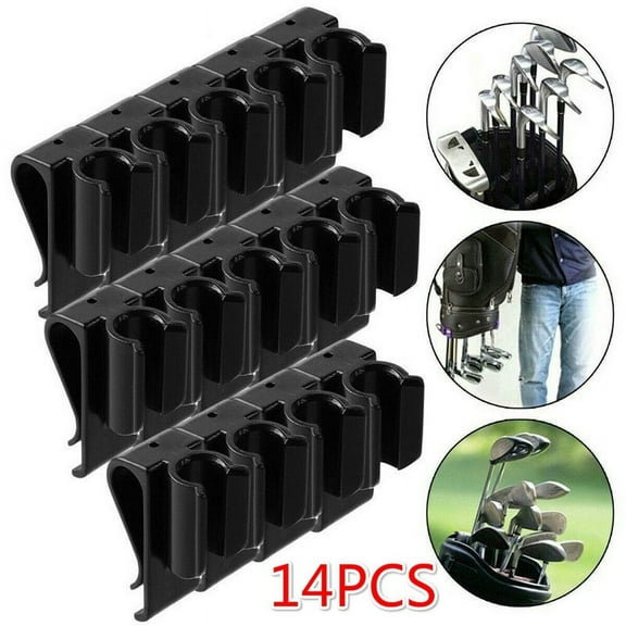 14Pcs Golf Club Bag Clips On Putter Clamp Holder Organizer Black ...